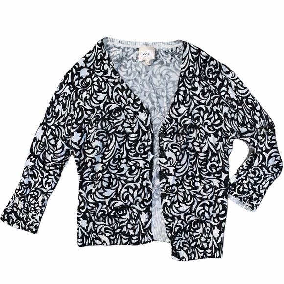 ECI | Sweaters | Eci New York Black And White Cardigan | Poshmark